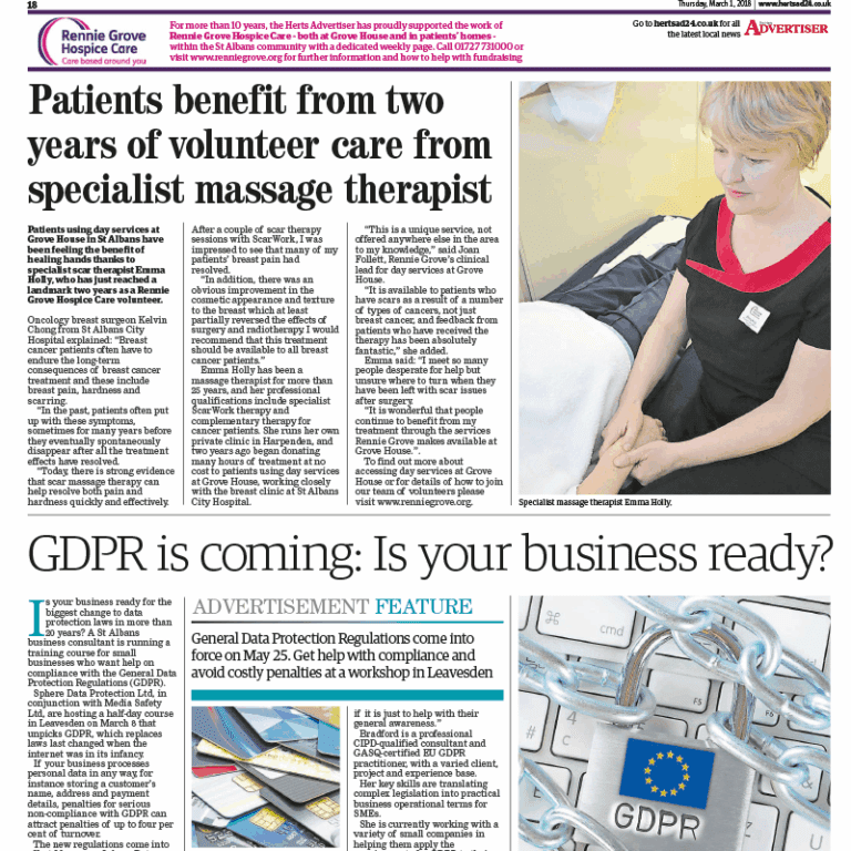 Patients benefit from two years of volunteer care from specialist ...